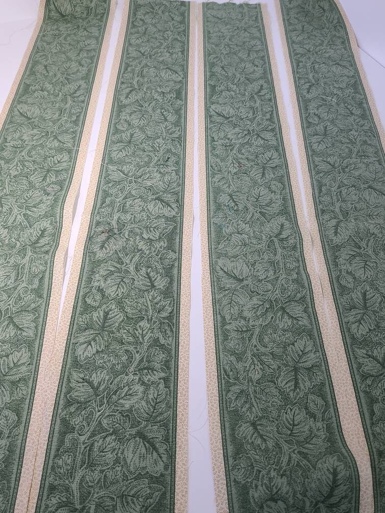 Vintage Green Fabric Scraps. Lot of 2 Pieces 64 Long. - Etsy