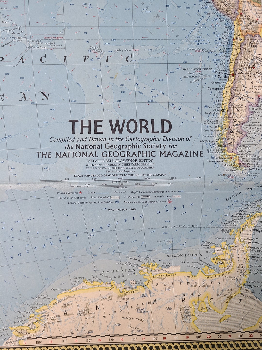 National Geographic World Map. 1965 Vintage Map. . - Etsy