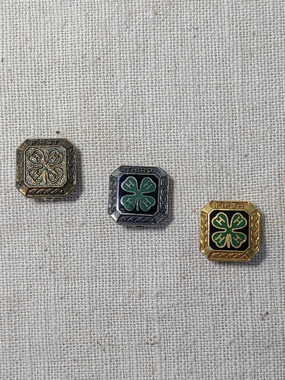 Vintage 4-H Pins. Lot of 3 4-H Recognition Pins. First Year, Bronze Pin ...