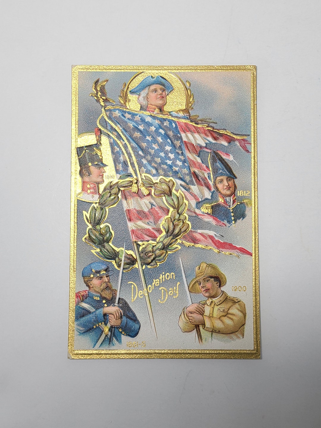 Antique Patriotic Postcard Decoration Day. NCA Series No 3. GAR Veteran ...