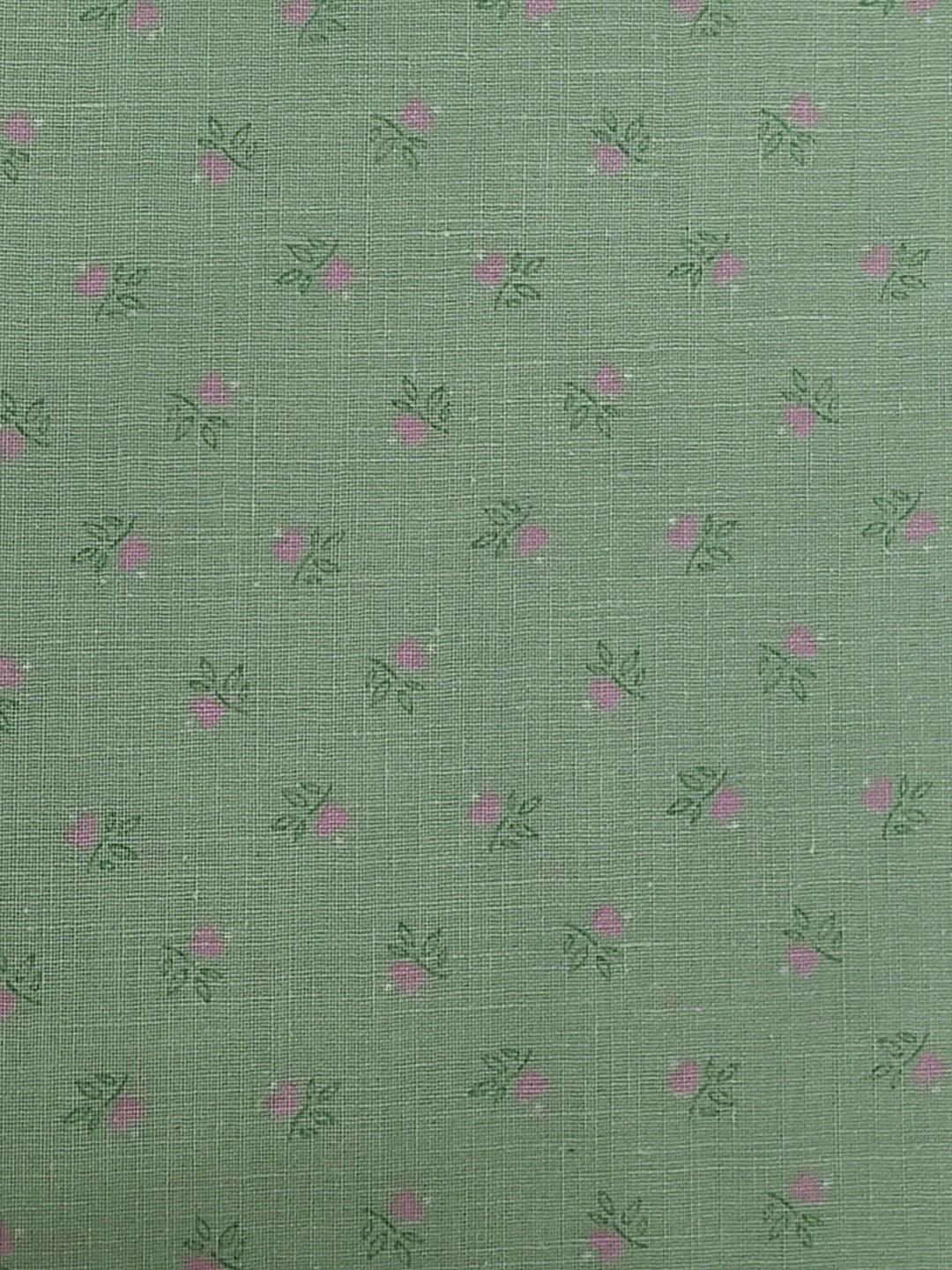 1/2 Yard Spring Green Floral Fabric. Vintage 1990's Cotton Quilting ...