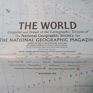 National Geographic World Map. 1965 Vintage Map. . - Etsy