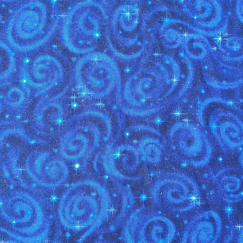 Blue Swirl Fabric - Etsy