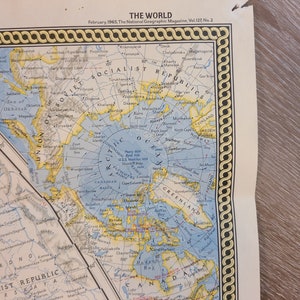 National Geographic World Map. 1965 Vintage Map. . - Etsy