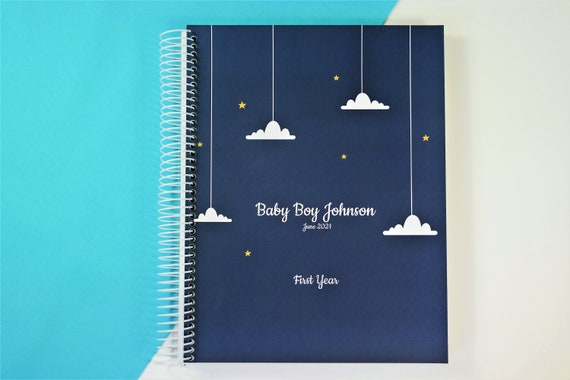 Baby Boy First Year Memory Book Personalized Baby Book Cover - Etsy Ireland