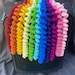 Crochet Luggage Identifier Hyperbolic Curlicue Fringe Bag Tag Spiral ...