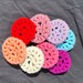Crochet Luggage Identifier Hyperbolic Curlicue Fringe Bag Tag Spiral ...