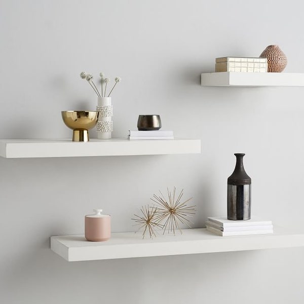 White Floating Shelves - Etsy