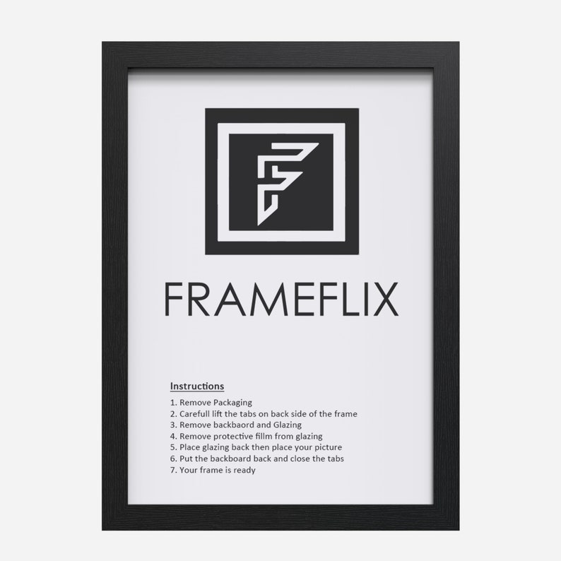 Wooden Effect A1/A2/A3/A4/A5 Wood Picture Frame, Photo Frame Black ...