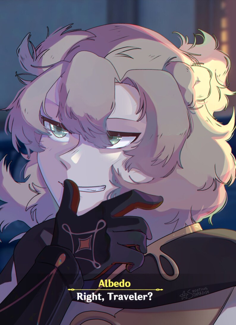 Genshin Impact Print Sus Albedo - Etsy