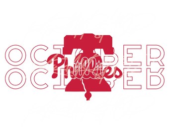 Phillies Svg Red October - Etsy