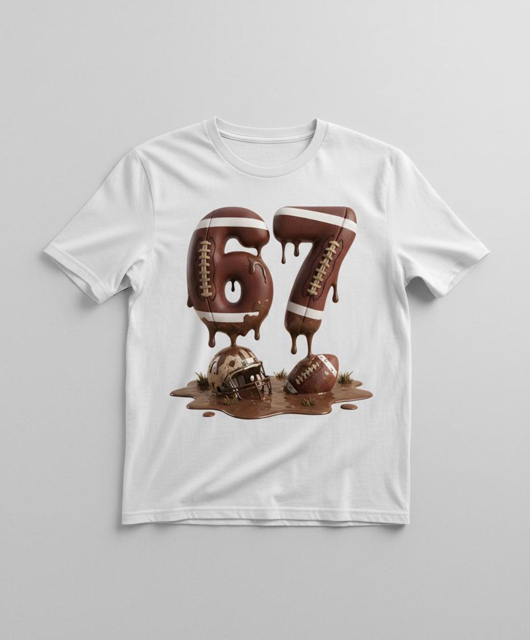 Funny Football 67 Six Seven Meme PNG, 6-7 Drip American Football, Gen ...