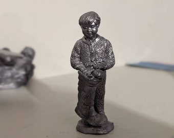 Michael Ricker Pewter Set of Figurines Hatching From Egg Figurine ...