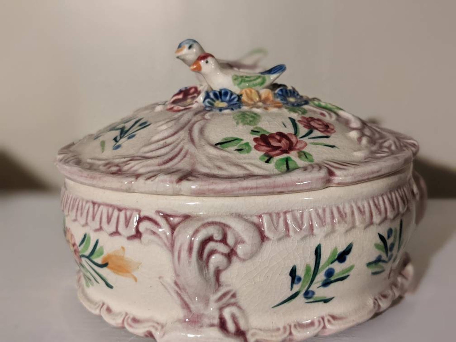 Ceramic Covered Trinket Dish: Made in Japan | Etsy