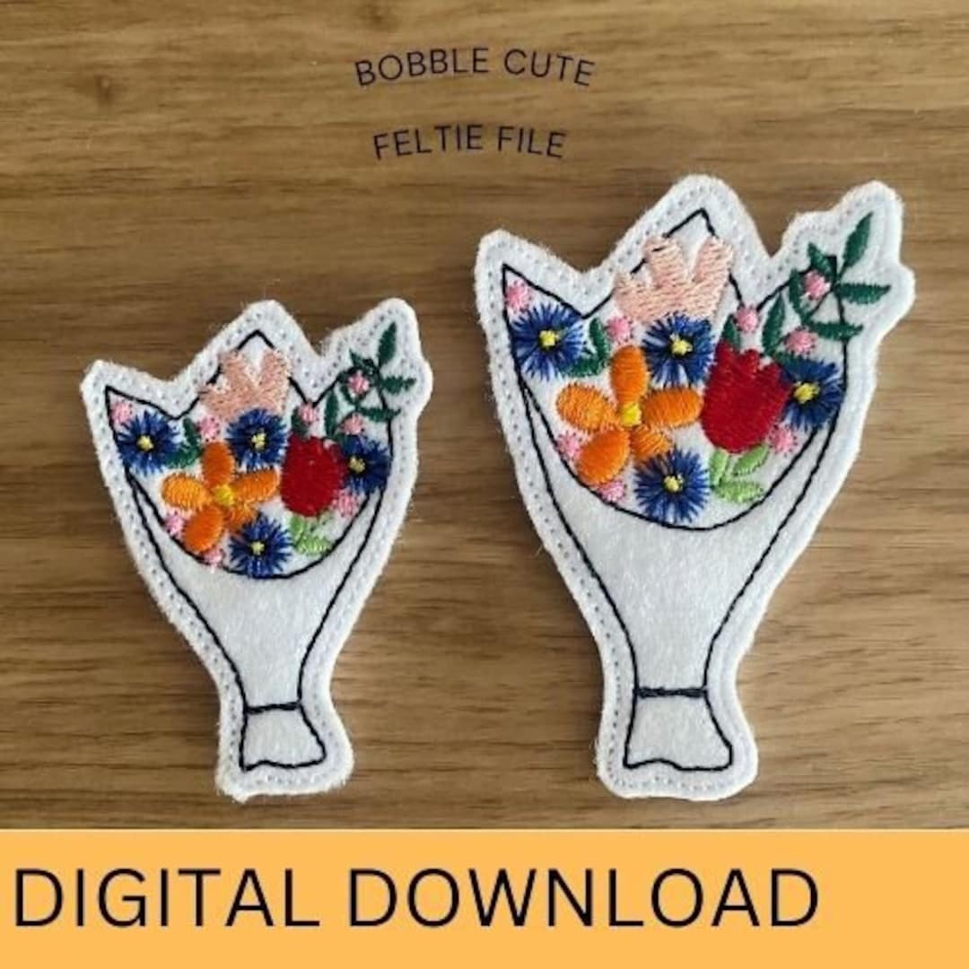 Flower Bouquet Machine Embroidery Design, Spring Digital Download ...