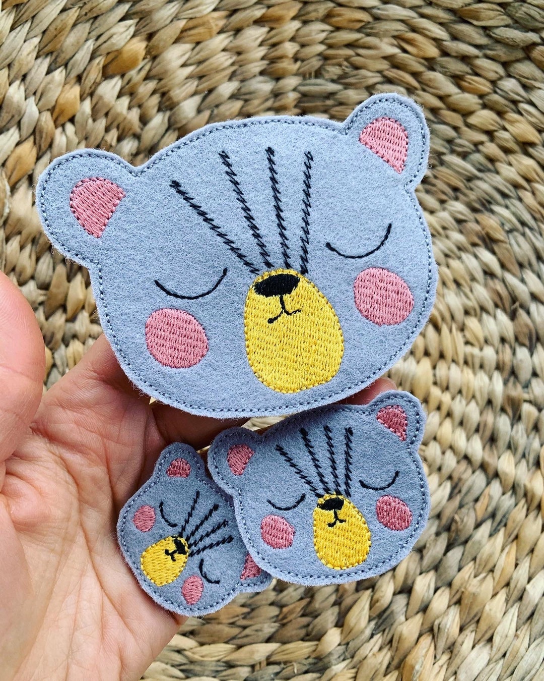 ITH Bear Feltie Embroidery Design Woodland Animal Feltie - Etsy