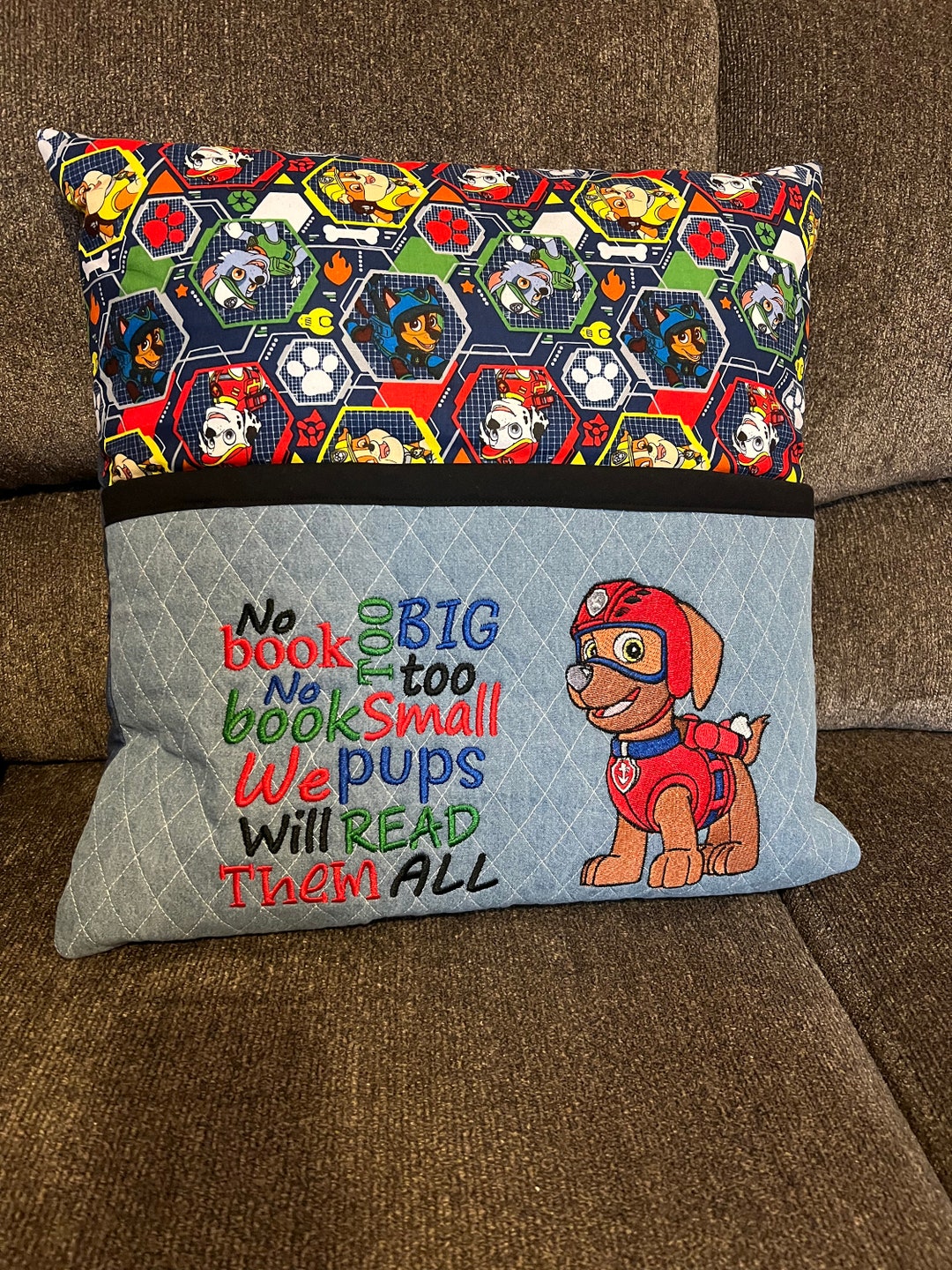 Zuma Paw Patrol Reading Pillow - Etsy