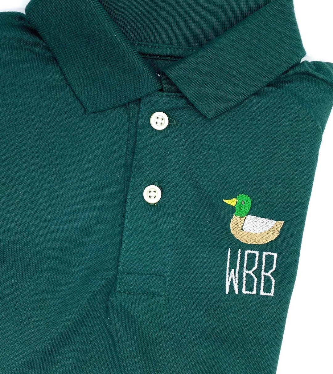 Duck Polo Mallard Monogrammed Polo Boys Toddler Quality Cotton Pique ...
