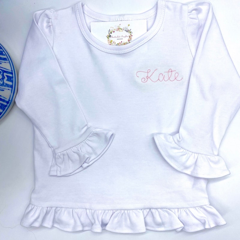 Girls Ruffle Shirt - Etsy