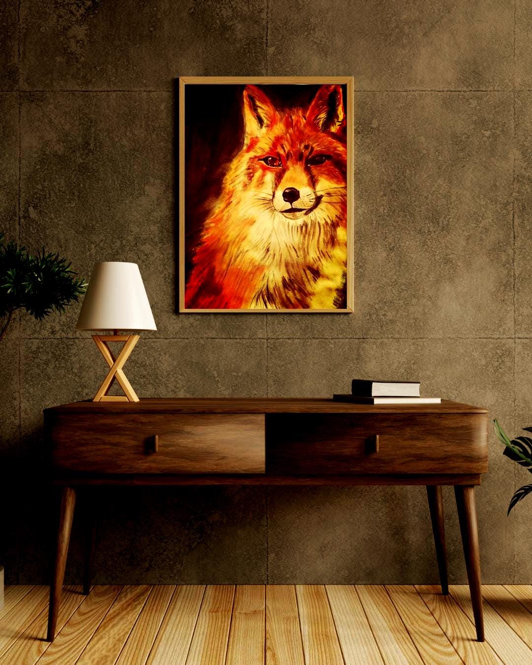 A Fox. Original Painting - Etsy