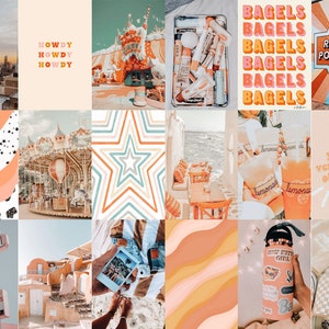 Peach Aesthetic Wall Collage Kit, Peach Aesthetic Room Decor, VSCO ...