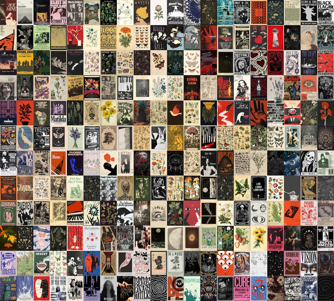 240pcs Vintage Grunge Wall Collage Kit – Grunge Room Decor - Etsy