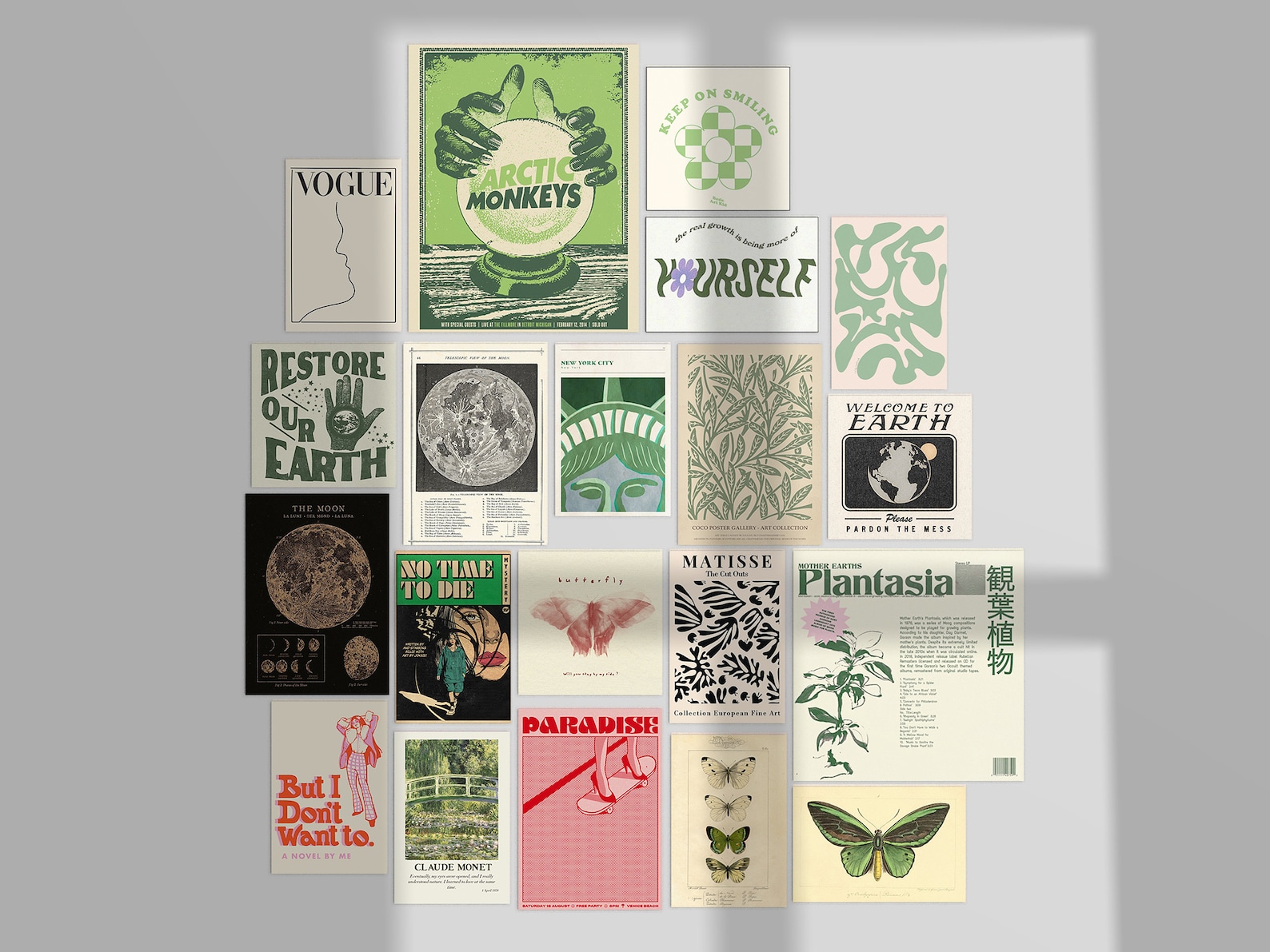 Digital Collage Kit, Aesthetic Vintage Wall Collage Kit, Teen Girl ...