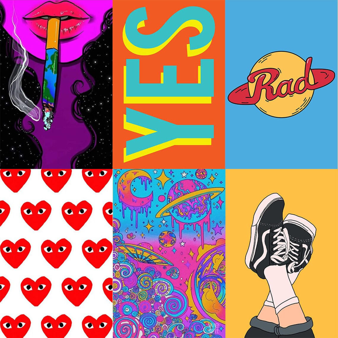 Indie Aesthetic Wall Collage Kit Hippie Aesthetic Room Decor - Etsy Canada