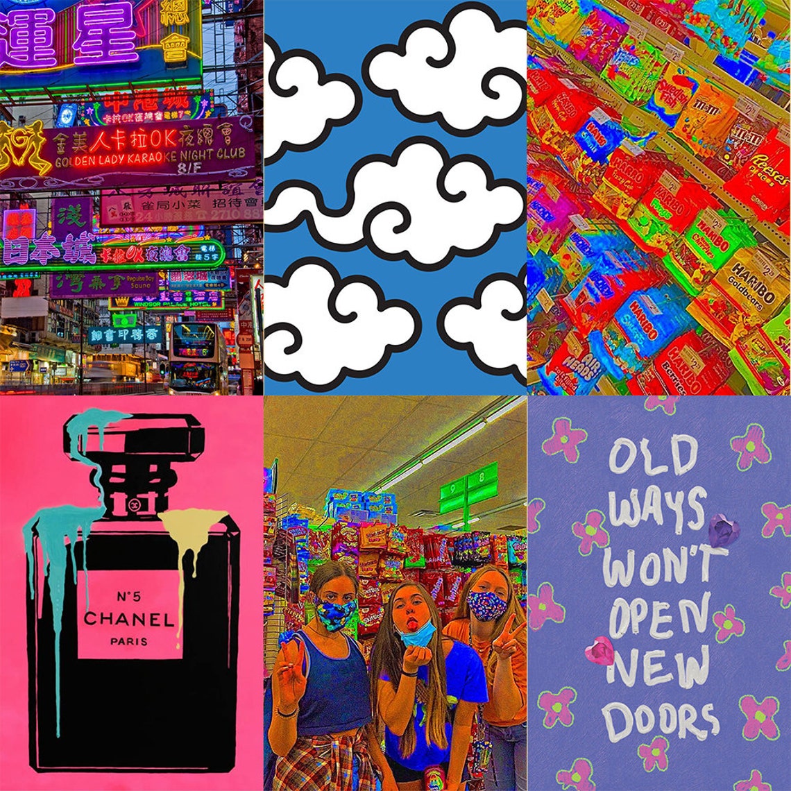 Indie Aesthetic Wall Collage Kit Hippie Aesthetic Room Decor - Etsy Canada