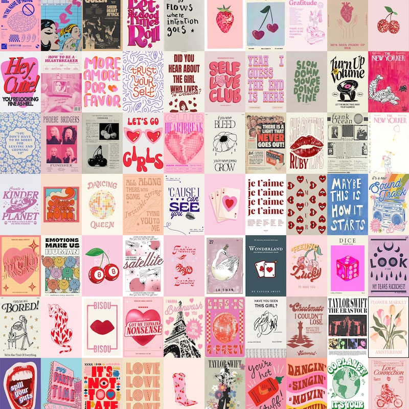 Collage Wall Set Coquette - Etsy