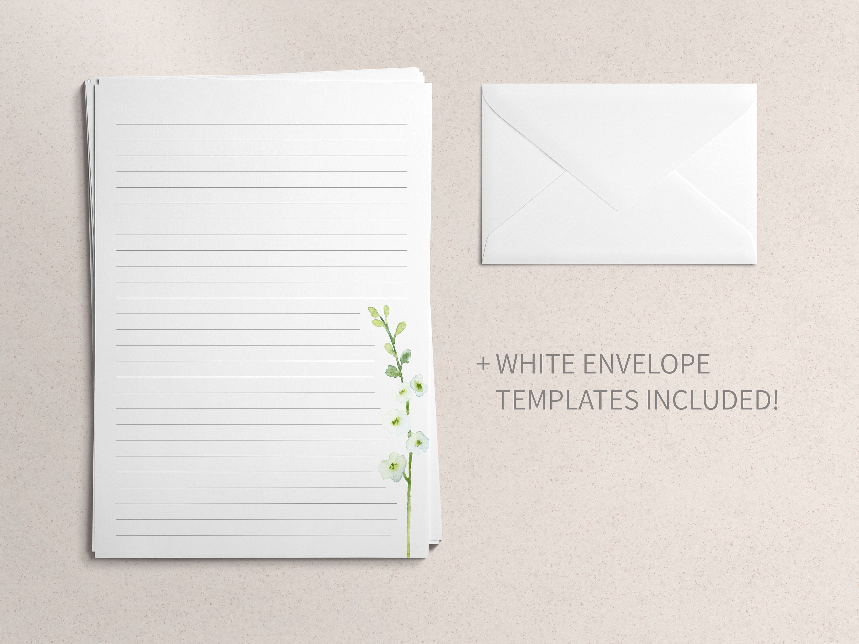 Floral Stationary Paper Set Stationary Paper Lined Paper - Etsy