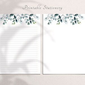 Printable Stationery Paper Green Leaf Writing Paper A4 - Etsy