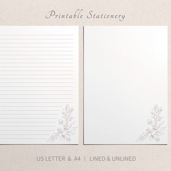 Lined Stationery - Etsy