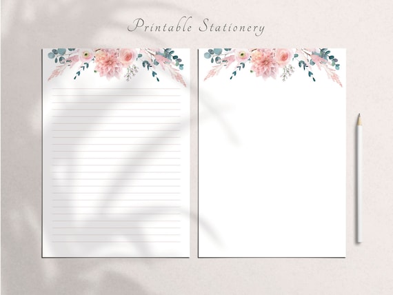 Writing Paper Stationery Printable Stationery Set Summer Instant ...