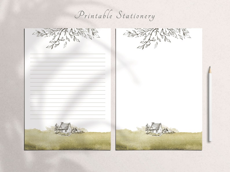 Vintage House Stationery Paper A4 8.5x11 Writing Paper - Etsy