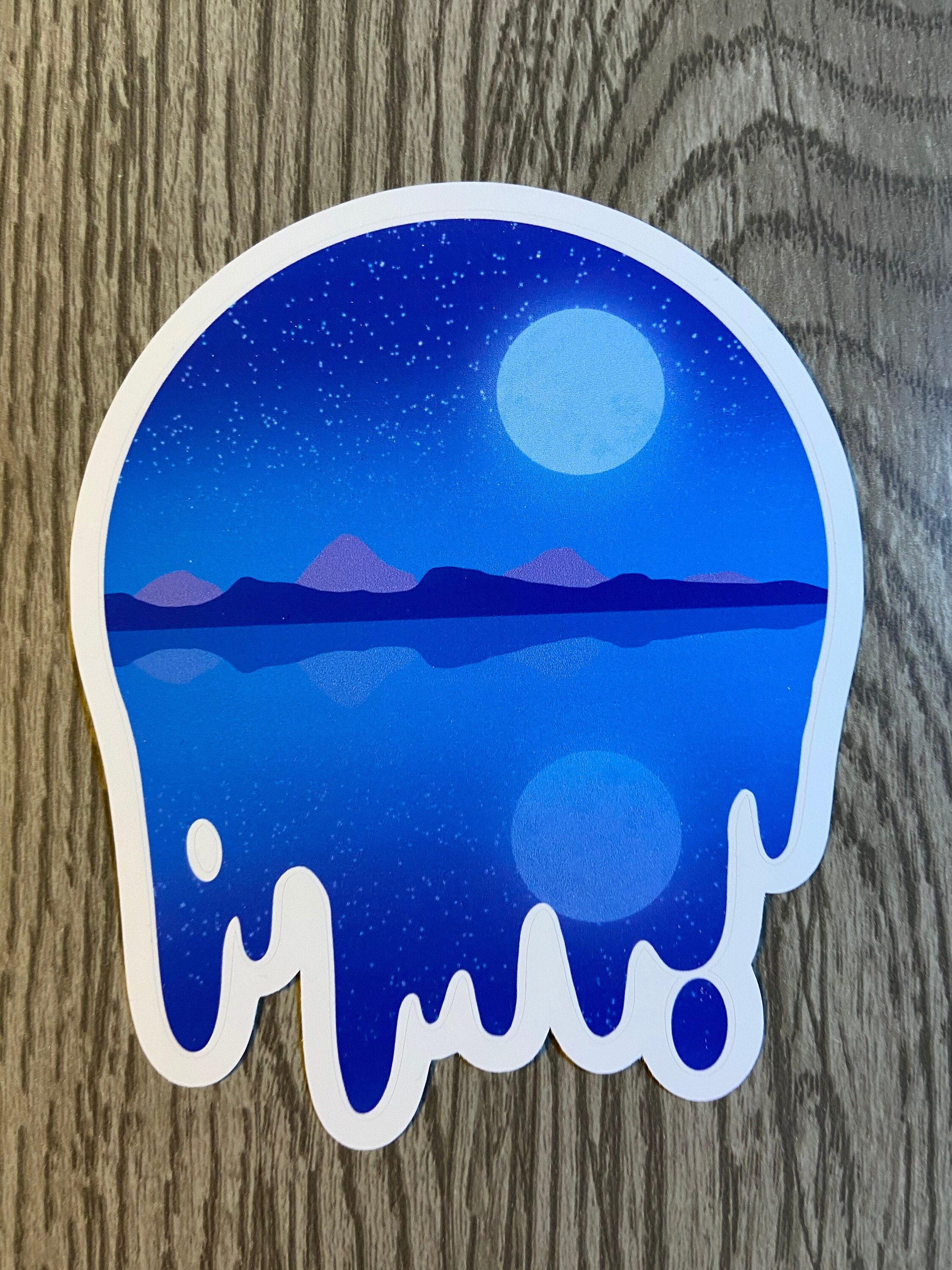 Starry Night Drip Sticker - Etsy
