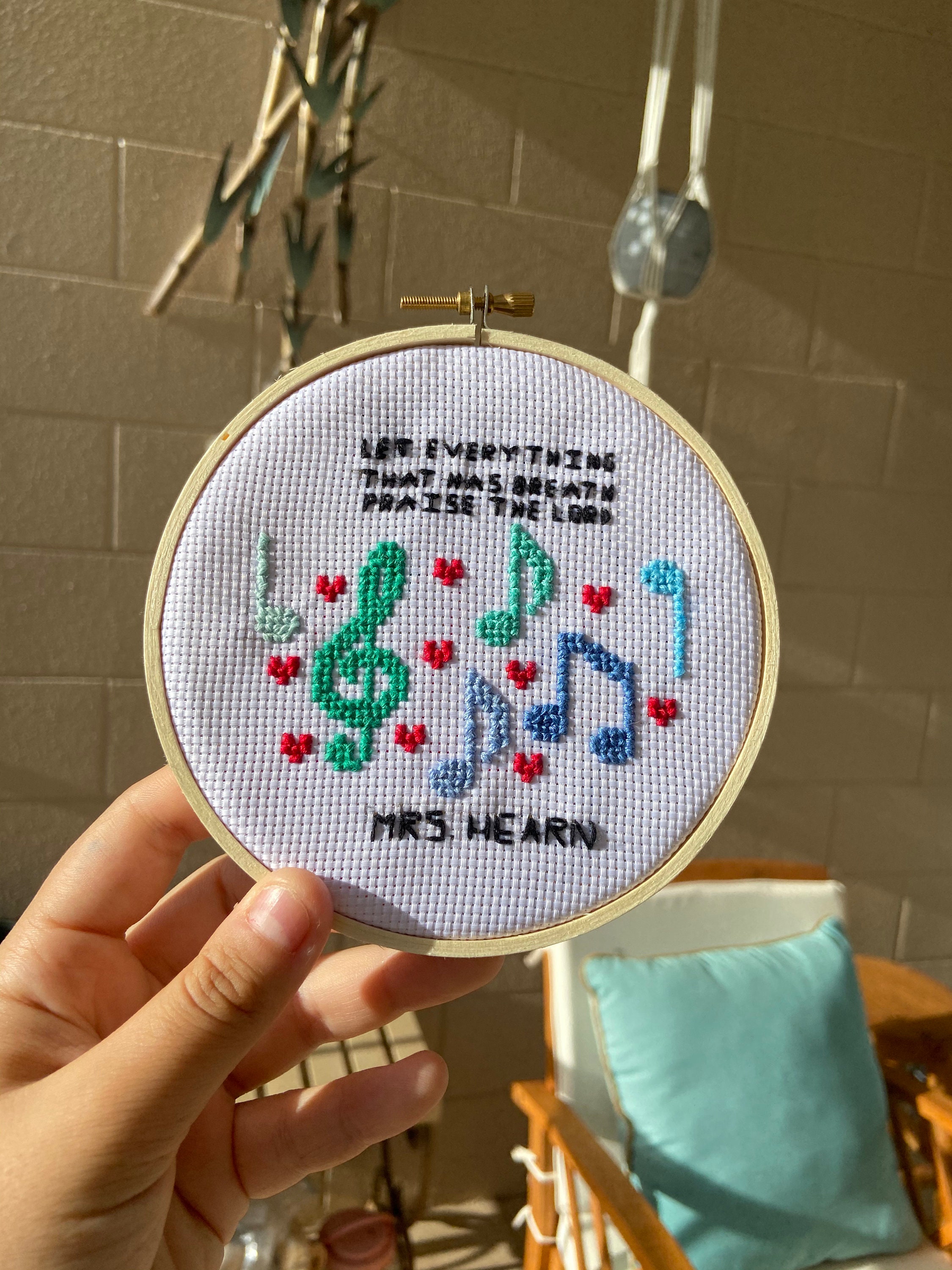 Music Notes Across Stitch - Etsy