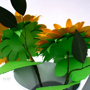 3D Paper Sunflower SVG: DIY Bouquet Template (5.5 Inches) (digital ...