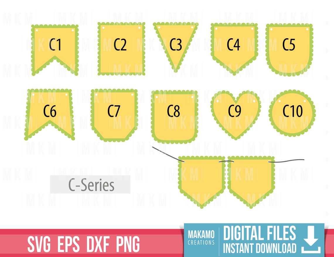 Bunting Banners SVG Bundle Birthday Banner Svg Party Banner | Etsy