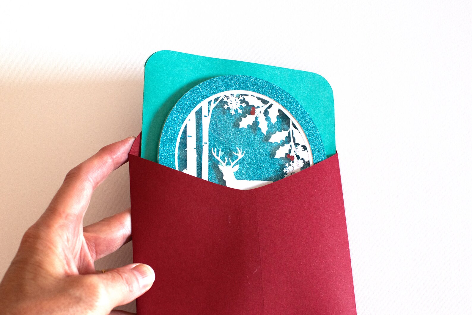 Snow Globe Shaker Christmas Card Svg. Snowglobe Card Svg - Etsy