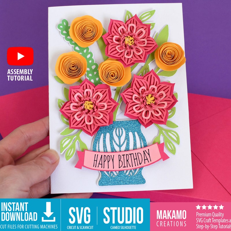 3d Pop up Flower Cards - Etsy