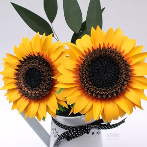 3D Paper Sunflower SVG: DIY Bouquet Template (5.5 Inches) (digital ...