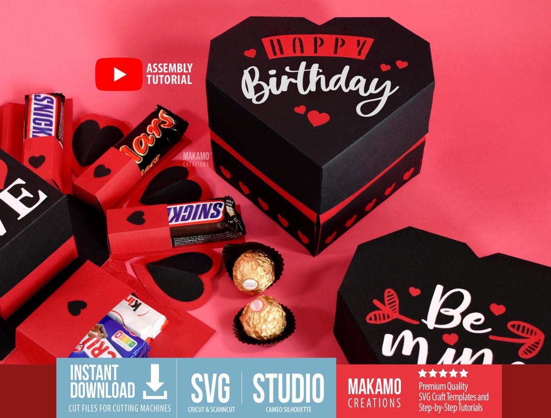 Heart Explosion Box SVG: Birthday, Valentine's Day, Anniversary | DIY ...