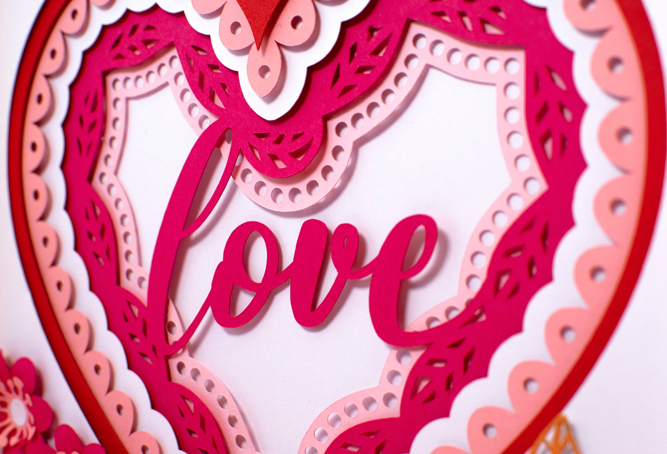 Love Shadow Box SVG Valentine's Day Shadow Box Layered | Etsy