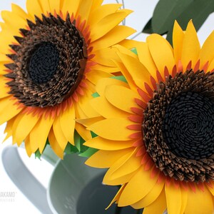 3D Paper Sunflower SVG: DIY Bouquet Template (5.5 Inches) (digital ...