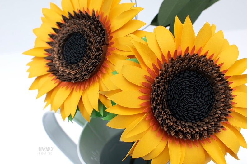 3D Paper Sunflower SVG: DIY Bouquet Template (5.5 Inches) (digital ...