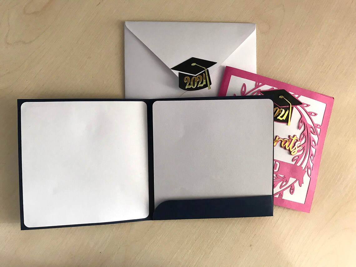 Graduation Card SVG DIY Congrats Card SVG Class of 2021 | Etsy