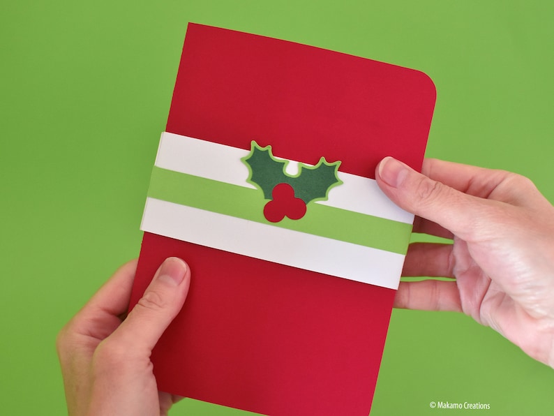 Christmas Card SVG 3D Poinsettia Box Card SVG Template DIY - Etsy