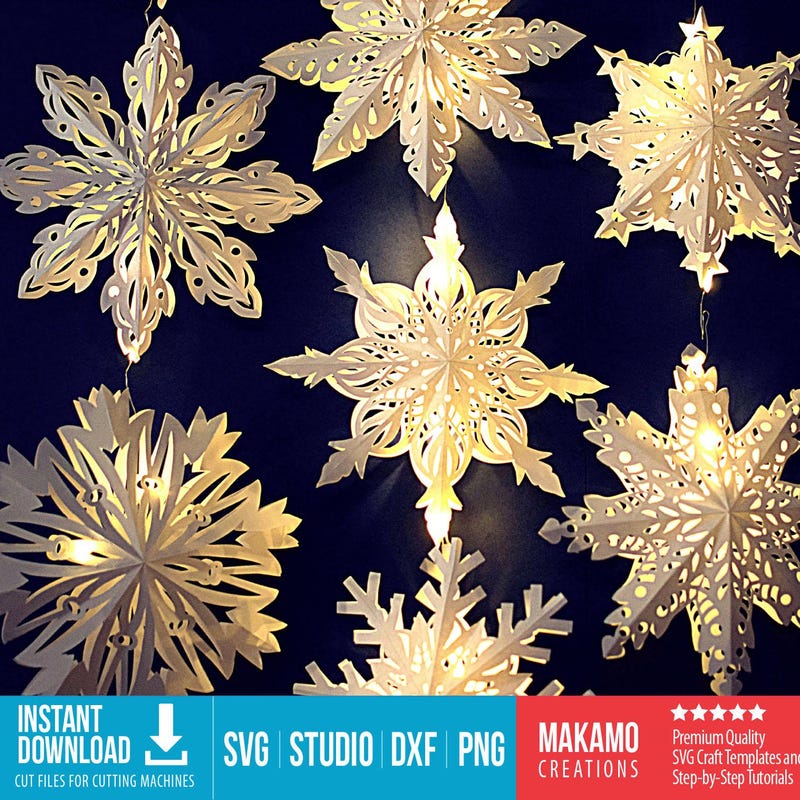 Snowflake Lantern Paper - Etsy