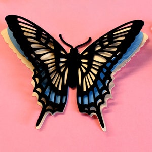 Layered Butterfly SVG Bundle: 3D Paper Templates, Rolled Flower ...